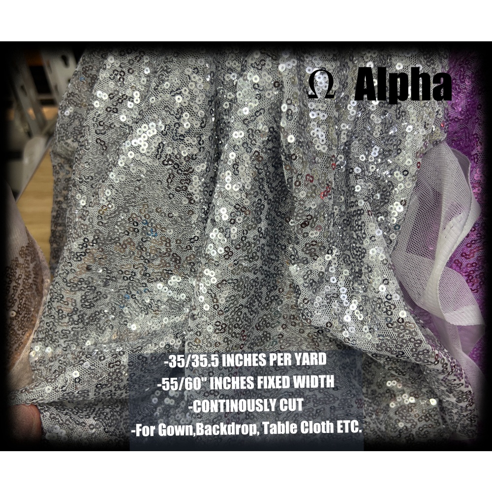 Sequins Tulle Sequence Fully Fabric 53/60 Inches Width For Gown, Dress ...