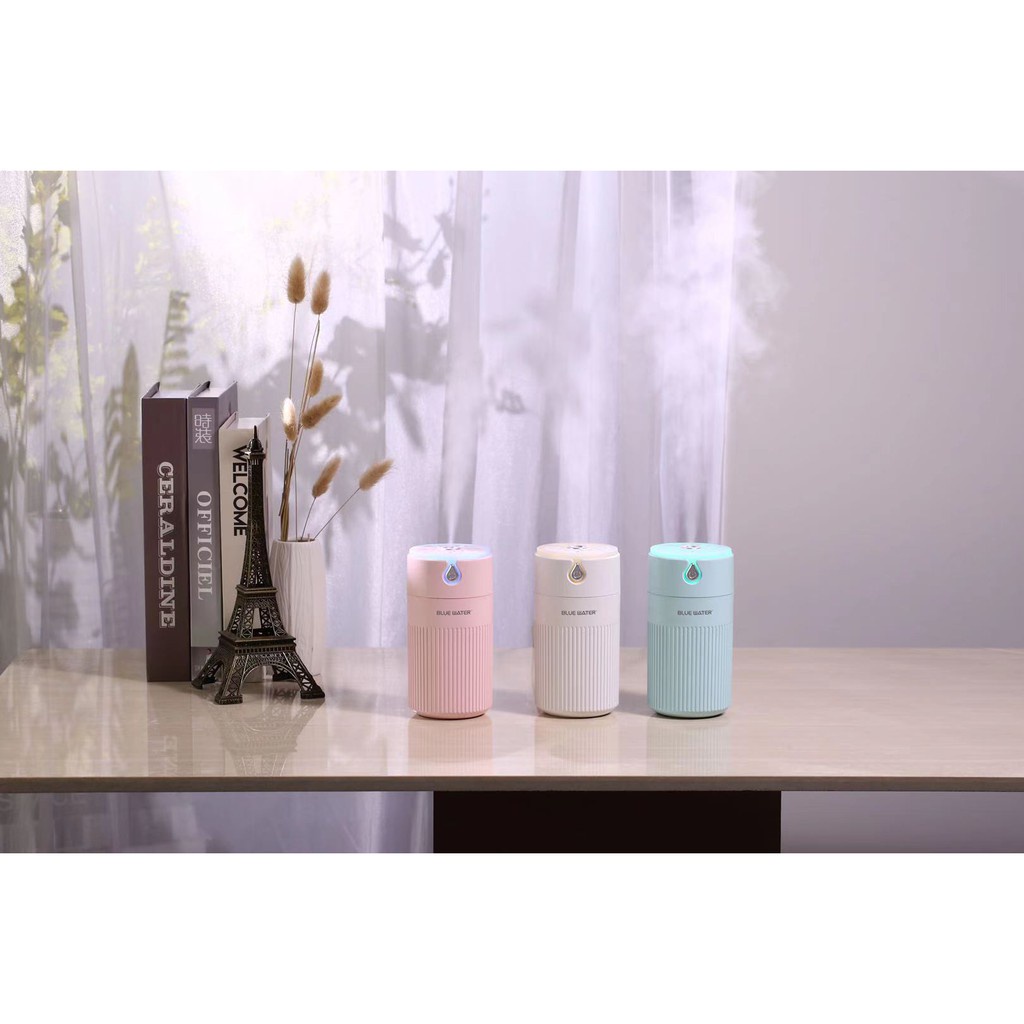 ♞Blue water BW93 USB Air Humidifier for Car 420ML Ultrasonic Essential ...