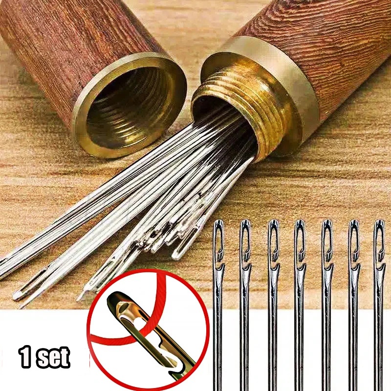 Stainless Steel Elderly Self Threading Needles / Household DIY Beading ...