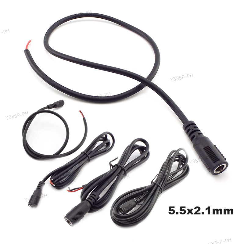 5.5x2.1mm 12V 5A DC Female Plug Power Supply Cable DIY Extension 20 AWG ...