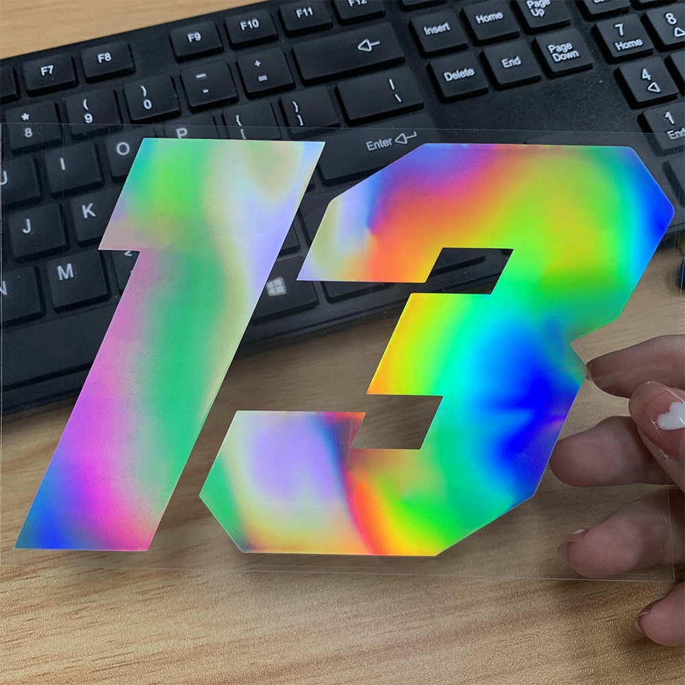 Reflective Number 13 Sticker Motorcycle Sticker Car Body Fuel Tank ...