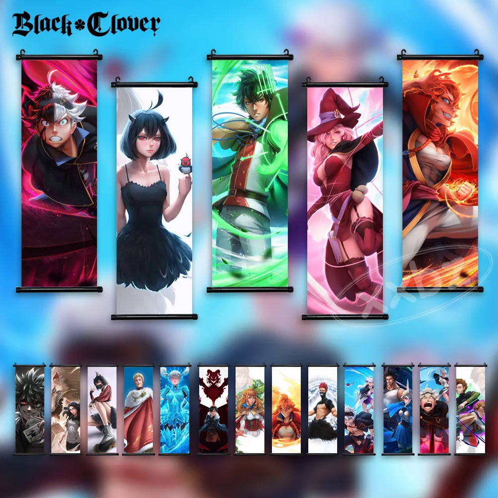 Home Decor Black Clover Poster Pictures Wall Art Canvas Printed Asta ...