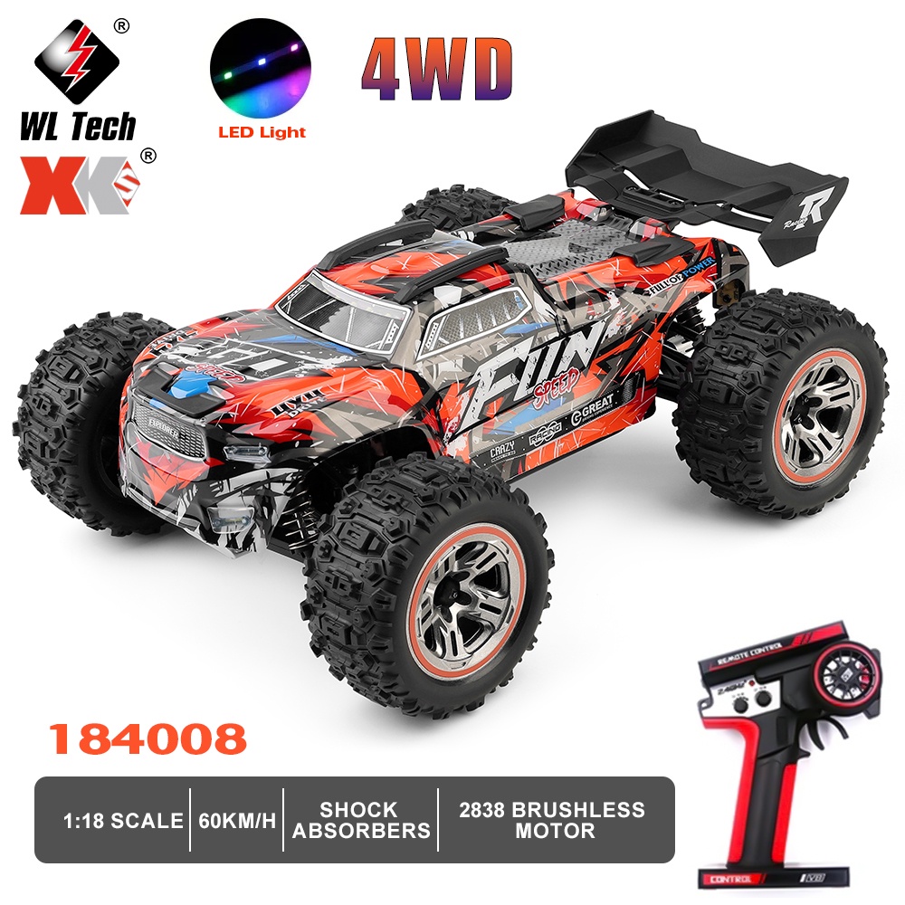 WLtoys 184008 70KM/H 4WD RC Car Professional Monster Truck High Speed ...