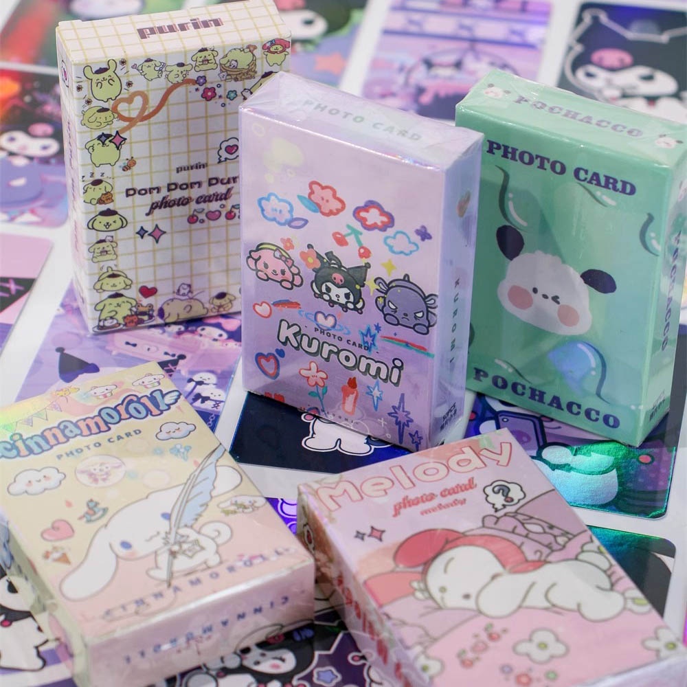 Sanrio Laser Photo Card Kuromi My Melody Cinnamoroll Laser Flash Card ...