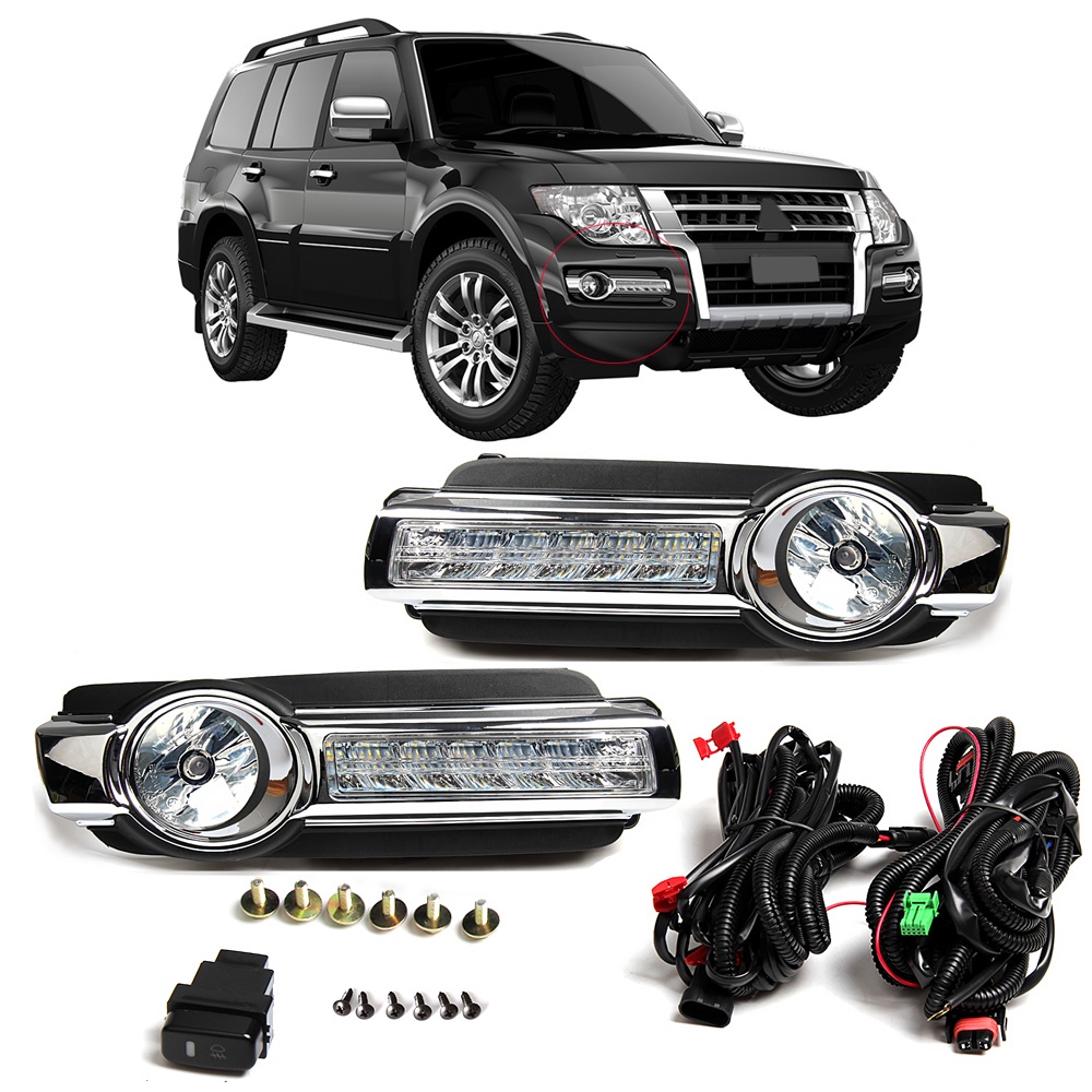 DLAA For Mitsubishi Pajero Montero 2015-ON Car LED Dual Color Daytime ...