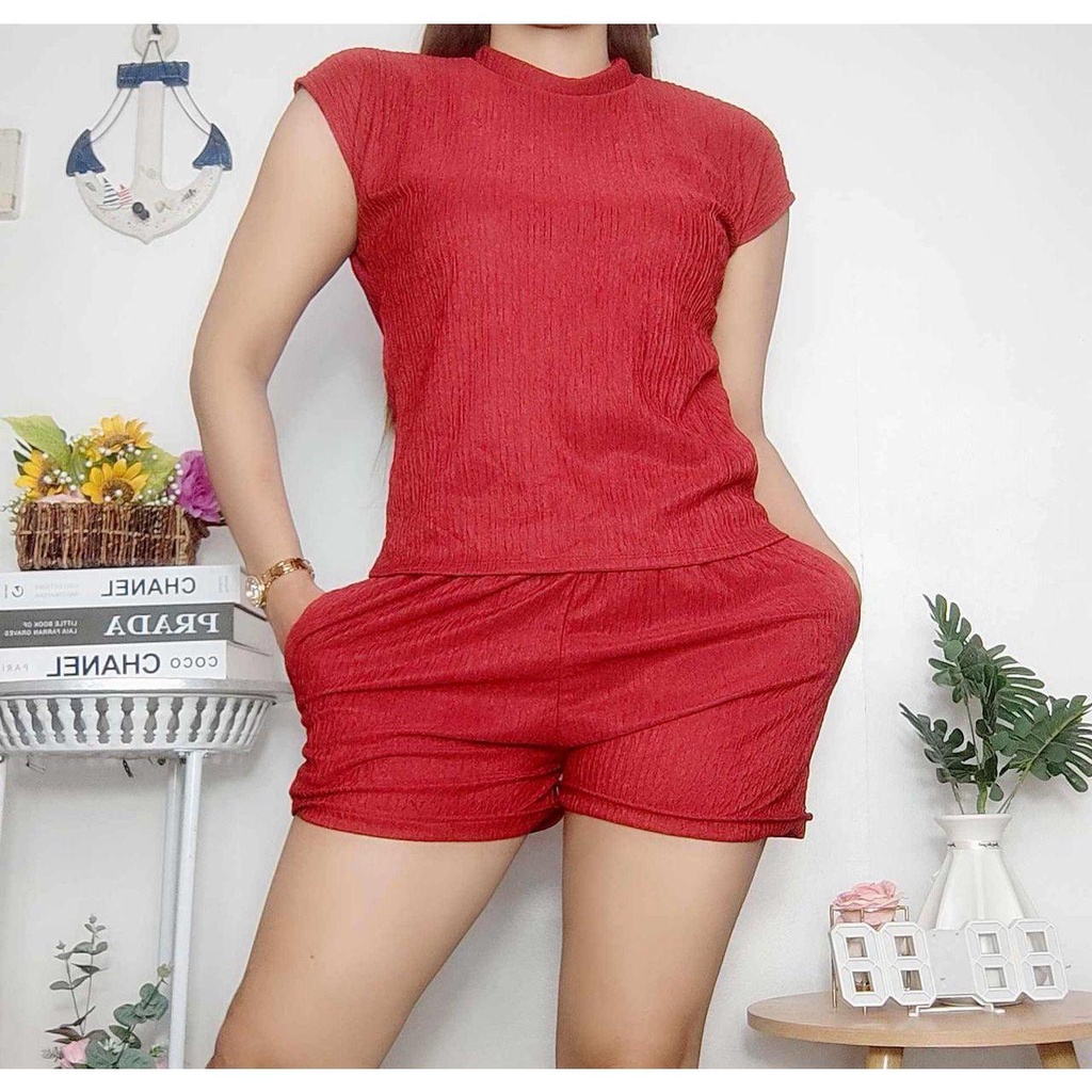 1224 BDS Crepe Plain Terno Set Coordinates for womenWomenswear Clothing ...