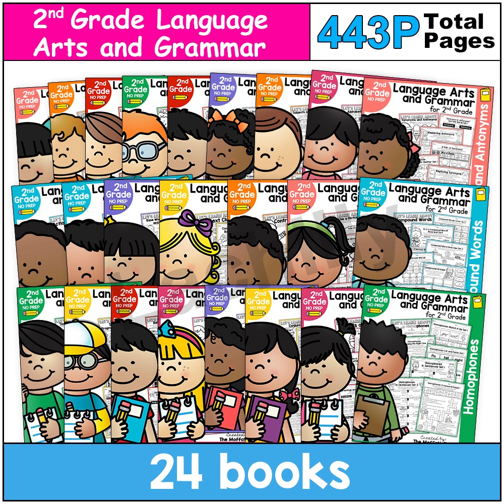 24 books/set 2nd Grade Language Arts and Grammar book in English ...