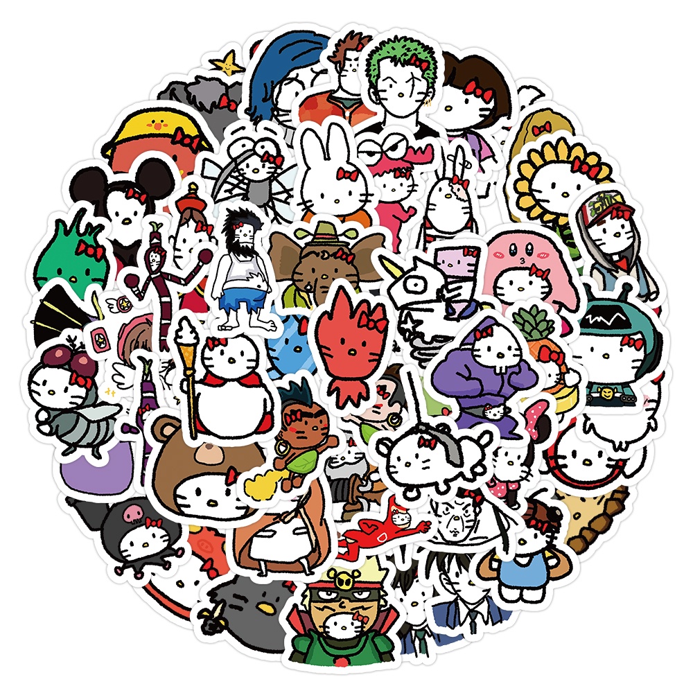 100PCS Classic Anime Hand Drawn Character Graffiti Stickers for Helmet ...