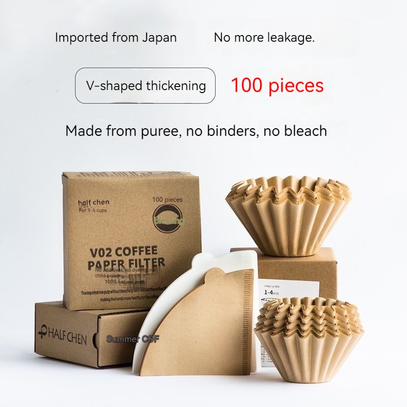 Original Wood Hand-Brewed Coffee Filter Paper Drip Type Filter Coffee ...