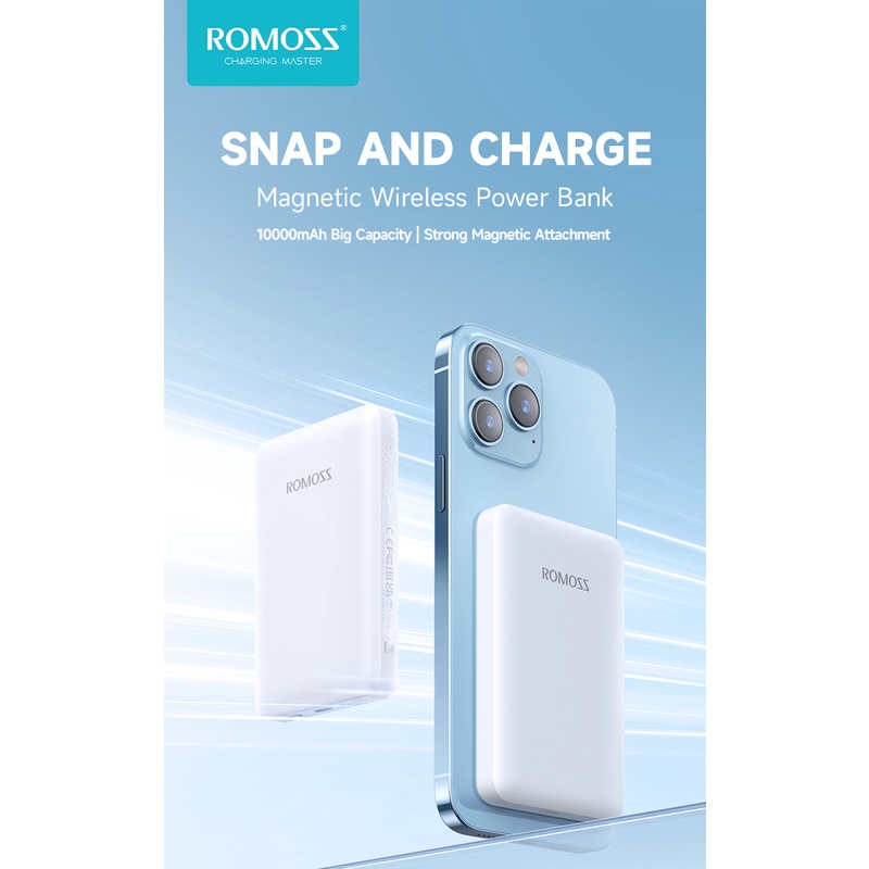 ROMOSS WSC10 10000mAh 15W Wireless Powerbank PD20W Fast Charging iPh ...