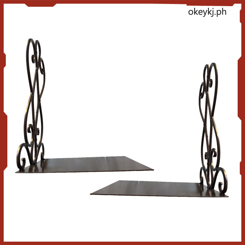 Bookends for Shelves Framed Frames Stationery Metal Stand Wrought Iron ...