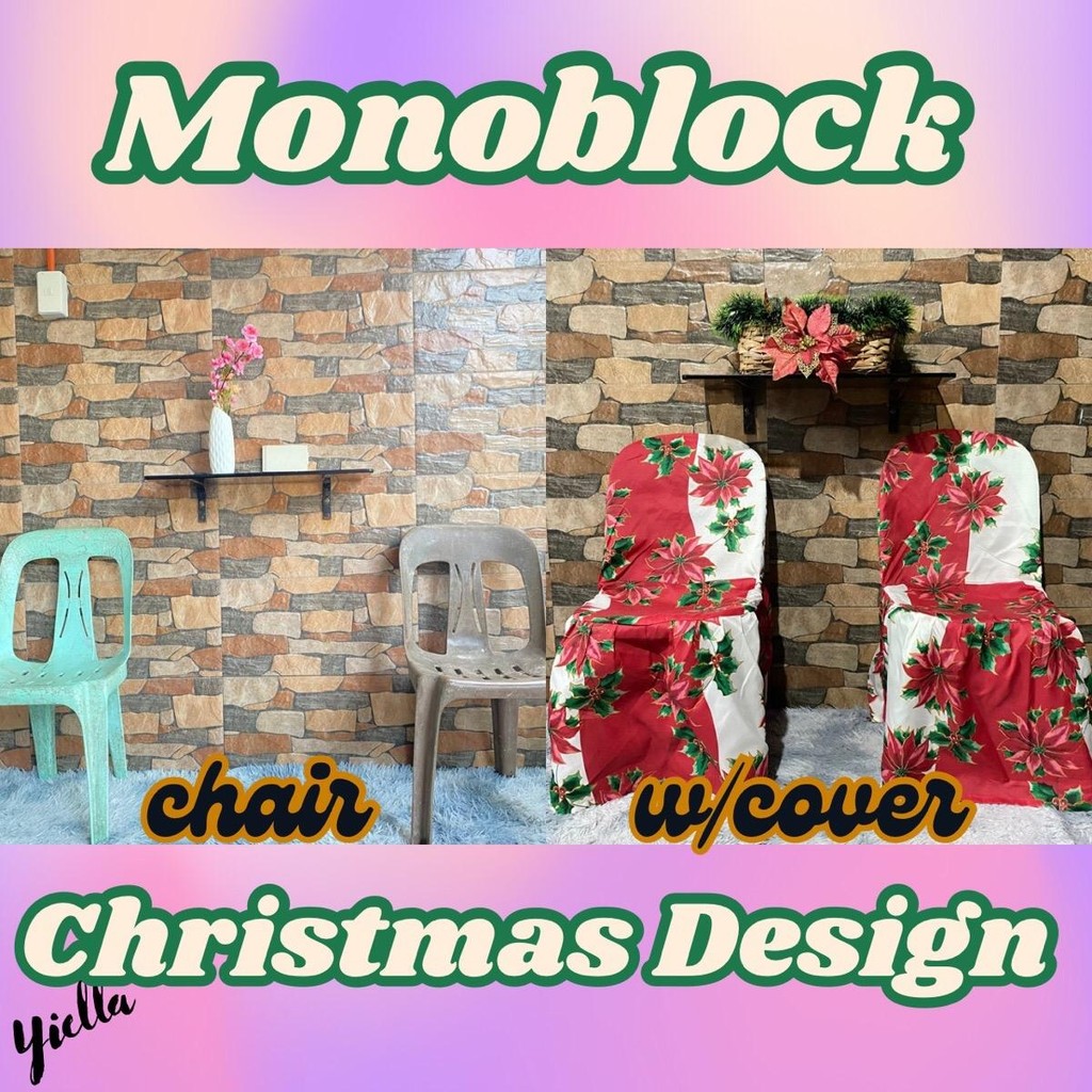Monoblock seat cover for Christmas occasion for Uratex or Ruby plastic ...
