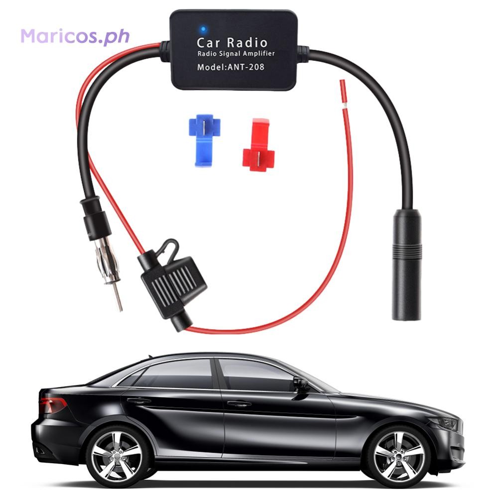 12V Car Antenna Booster Car Radio Antenna Amplifier FM Signal Booster ...