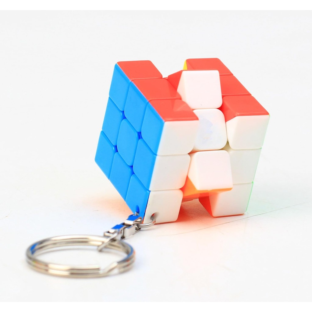 Mini 3x3 Keychain Cube Keyring Cube Magic Cube Stickerless Bright Speed ...