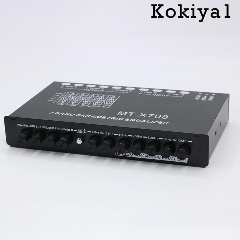 [Kokiya1] 7 Band Equalizer Car Audio 12V with CD AUX Input Select Audio ...