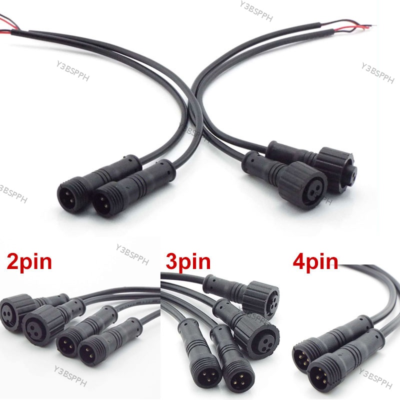 10pcs 2 3 4 pin core DC male female connector power 3A Cable Copper ...