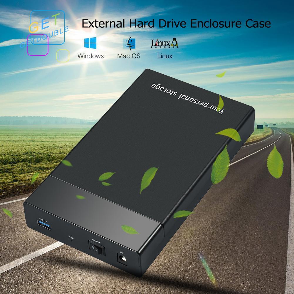 USB 3.0 To 3.5 Inch Hard Drive Enclosure 21.65in Cable Length SATA III ...