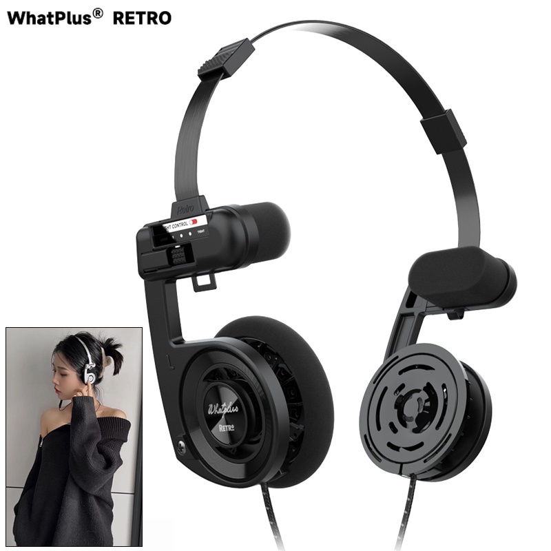 WhatPlus Retro Wireless Headphones Bluetooth 5.2 Classic Open Hifi On ...