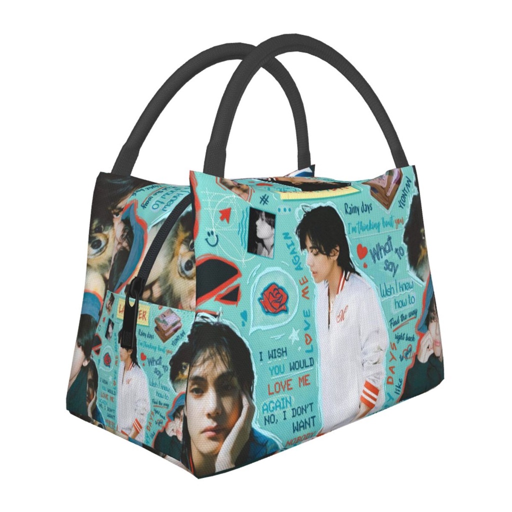 BTS V Layover Lunch Box Portable Insulation Bag Multifunctional Zipper ...