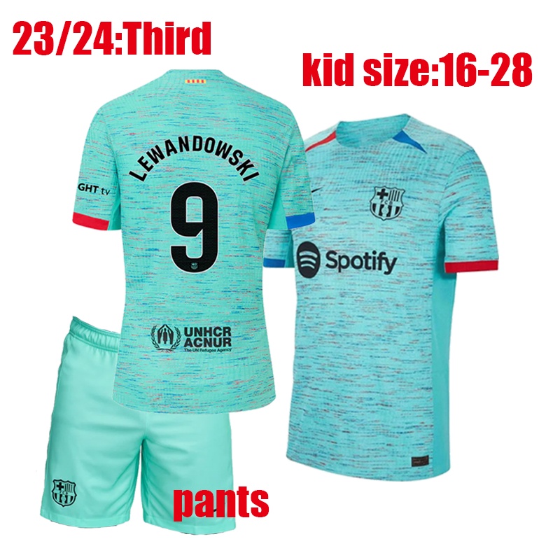 2023/2024 Barcelona third soccer jerseys kid suits (with pants ...