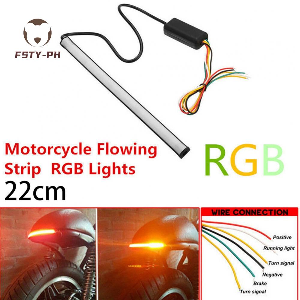 DC12V Motorcycle Switchback Flowing LED Tail Brake Turn Signal Strip ...