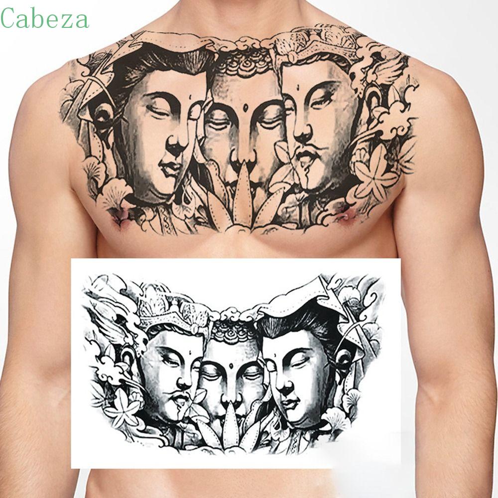 CABEZA Temporary Tattoo Stickers, Dragon Semi-Permanent Dragon Head ...