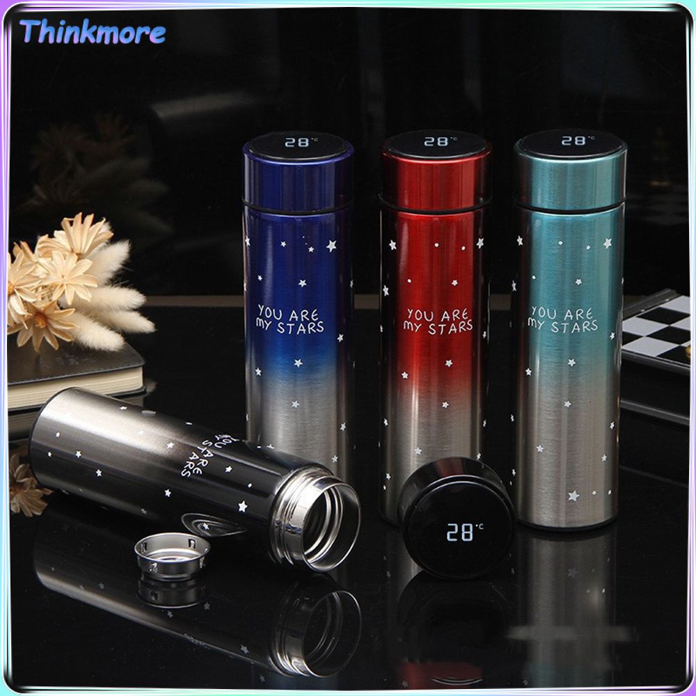 Intelligent Touch Led Display Temperature Thermos Cup Gradient Starry Sky Straight Cup 401-500ml ...