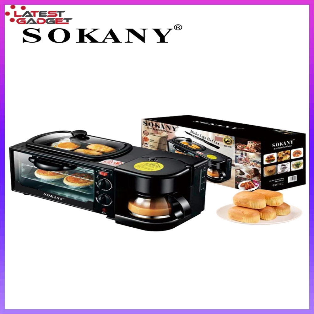 LatestGadget Sokany 3 In 1 Toaster Fryer And Coffee Maker Electric ...