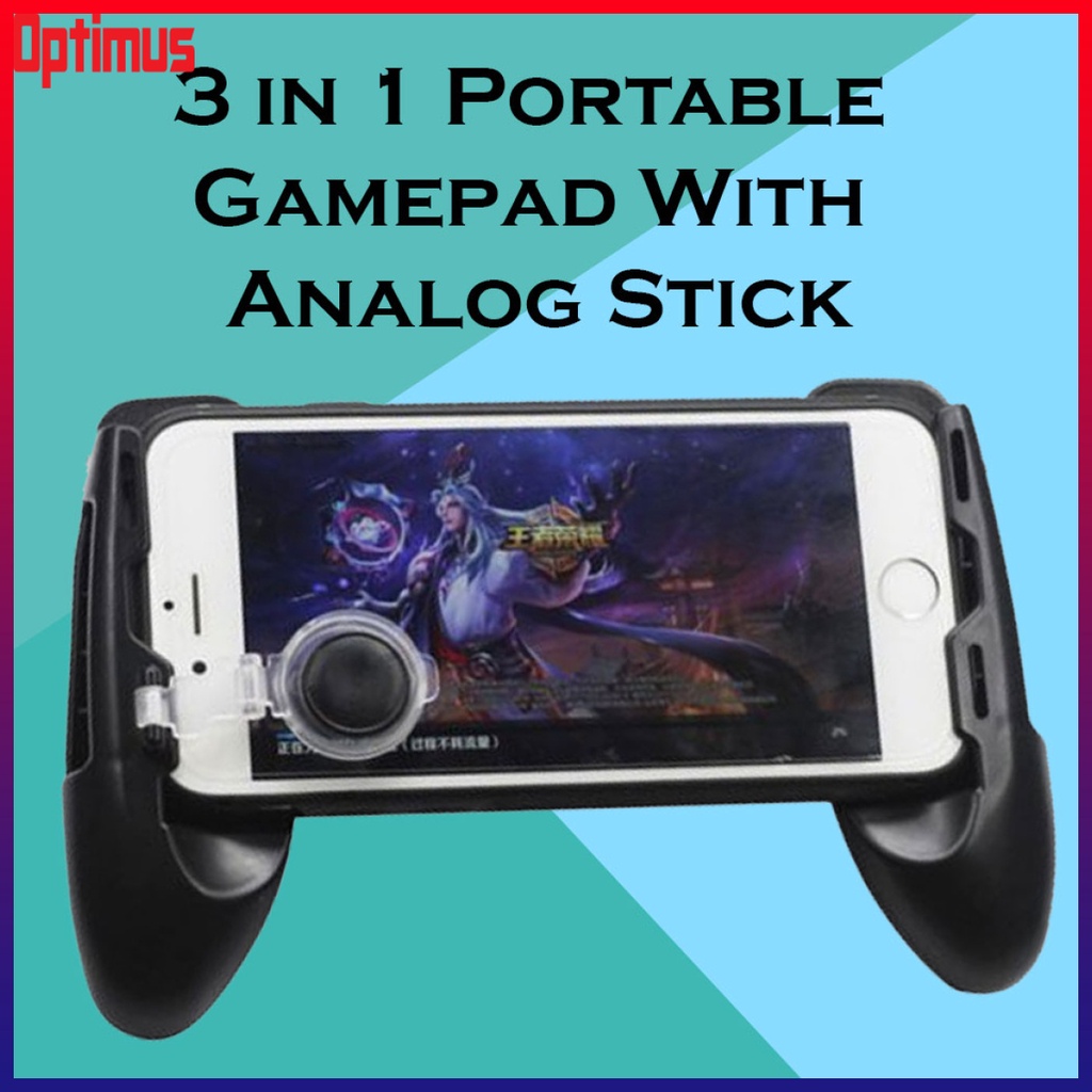 Optimus Depot 3 in 1 Portable Gamepad With Analog Stick Black | Shopee ...