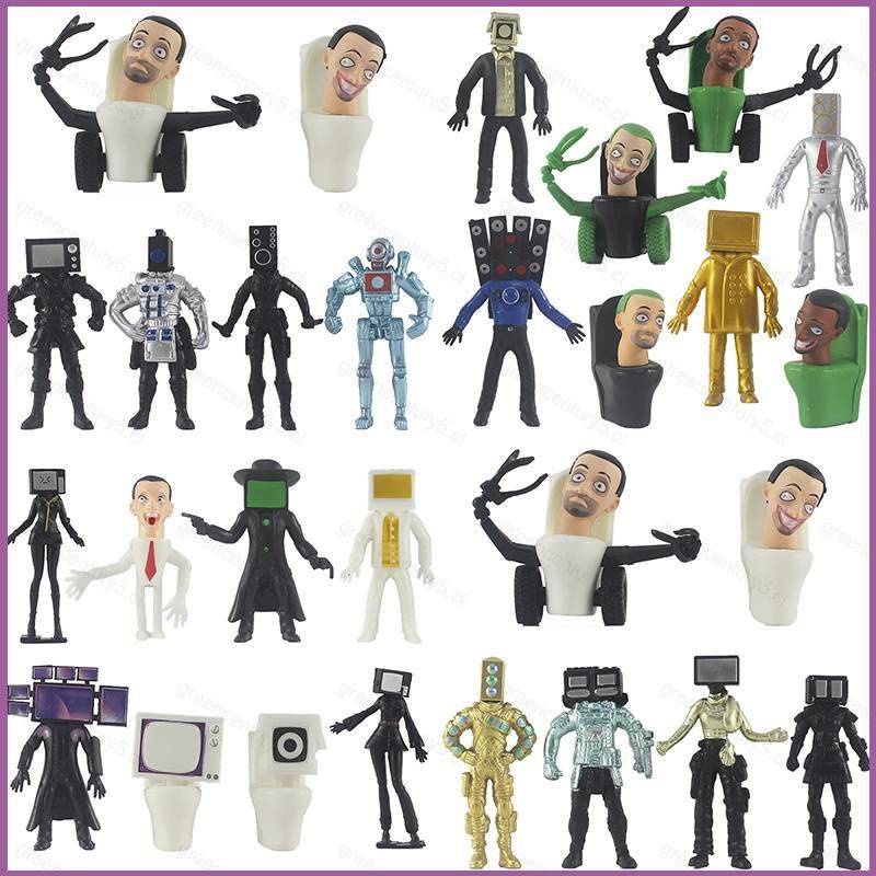CWC 6/8pcs Skibidi Toilet Action Figure King Golden Titan TV Man ...