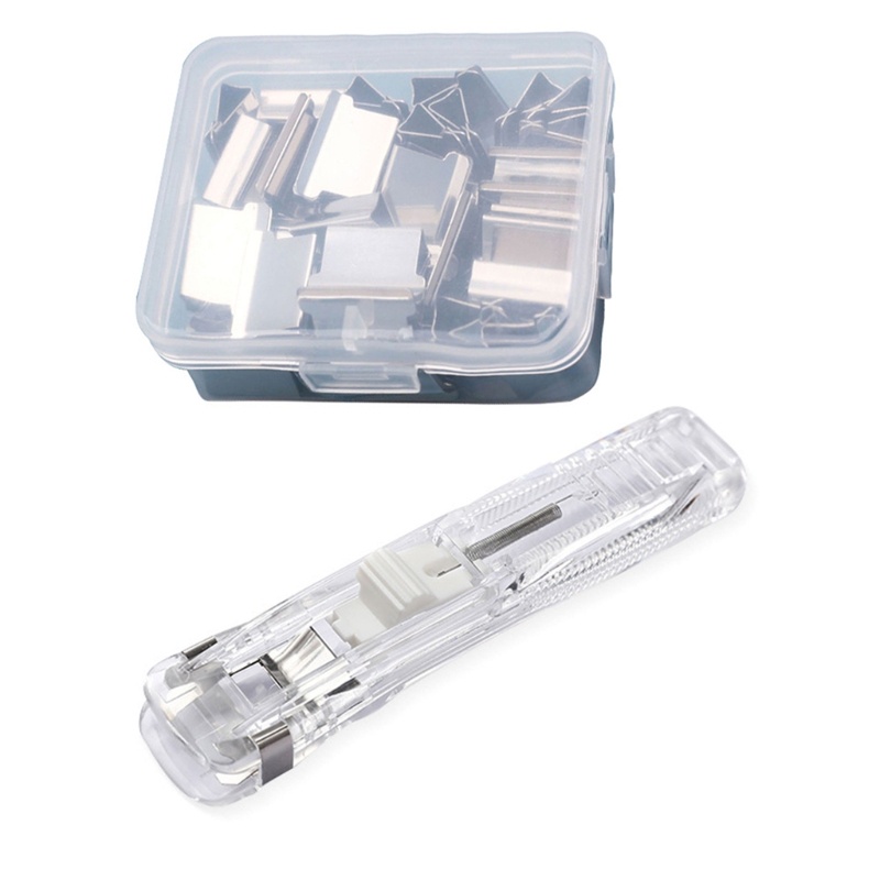 blg Handheld Paper Clamp Dispenser 40 Sheets Capacity Metal Paper Clamp ...