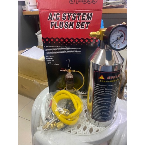 A/C AC Flush gun flushing tank maintenance cleaning tool Kit, Heavy ...