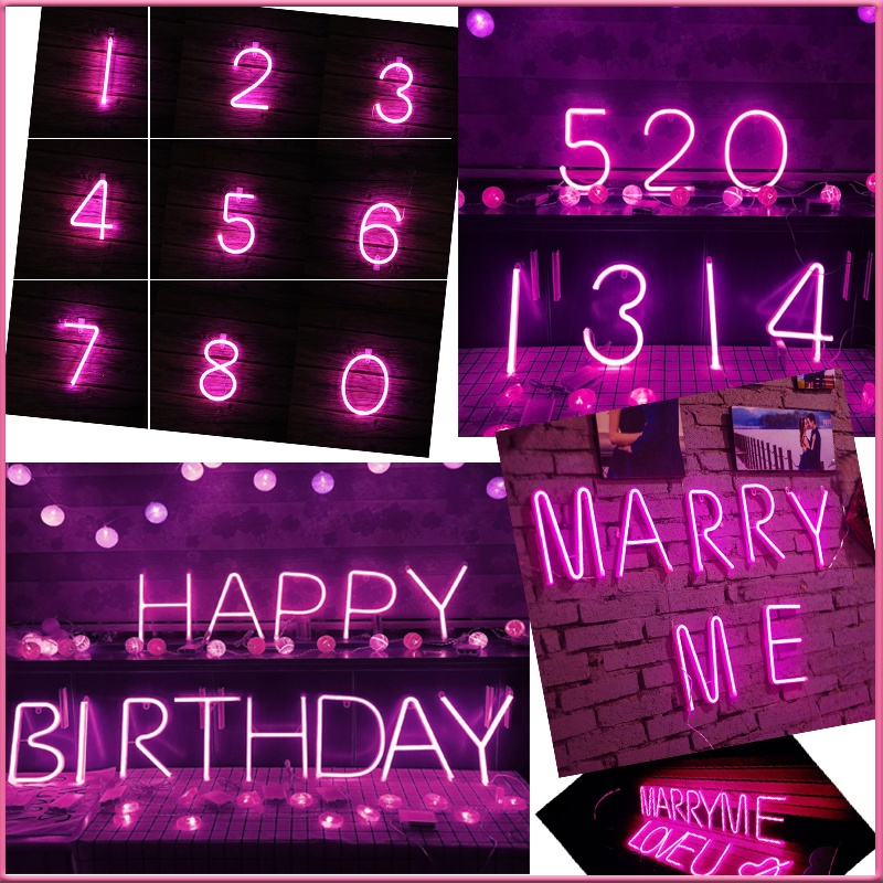 C【DIY Letter lights】Neon Letter Sign Neon Words LED Alphabet Neon Art ...