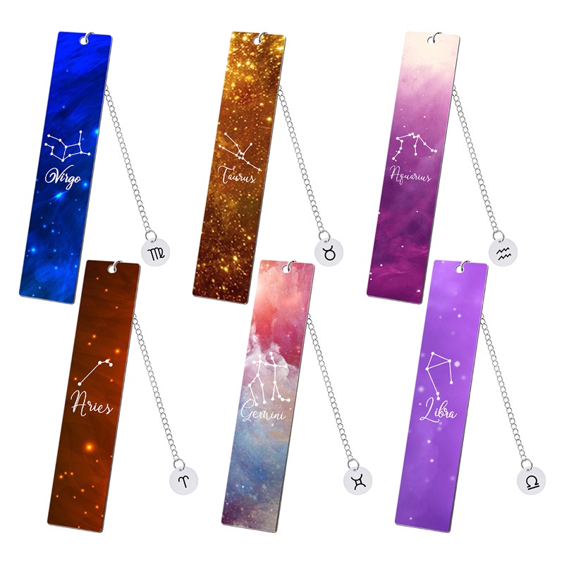 Twelve Zodiac Signs Bookmarks, Friend Commemorative Gifts, Metal ...