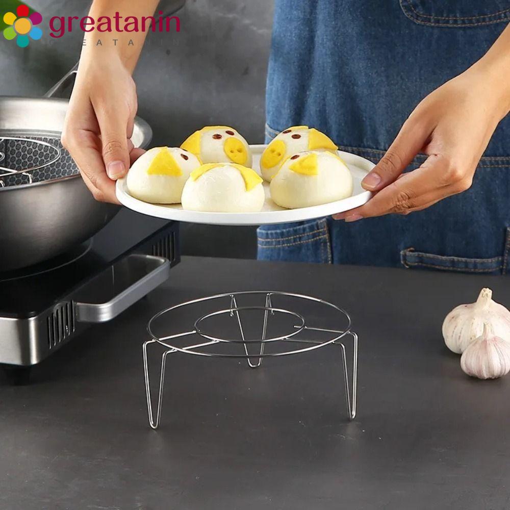 GREATANIN Steamer Shelf, 304 Stainless Steel Dumplings Steamed Grid ...