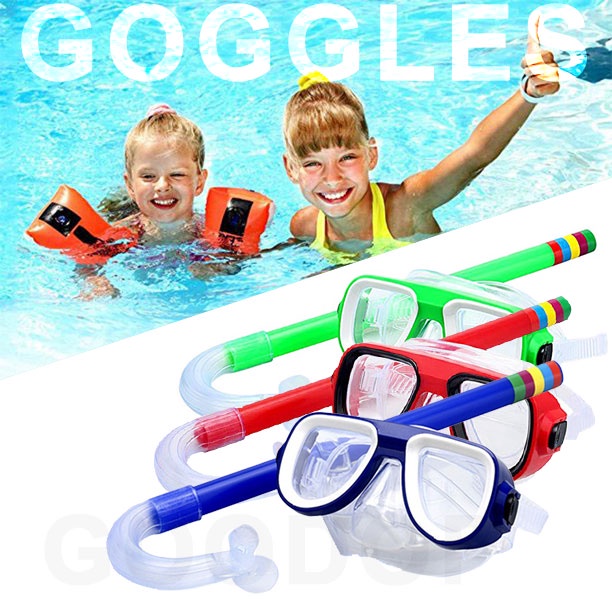 Scuba Diving Kids Swimming Snorkel Mask Diving Snorkeling Mask Kids Set ...