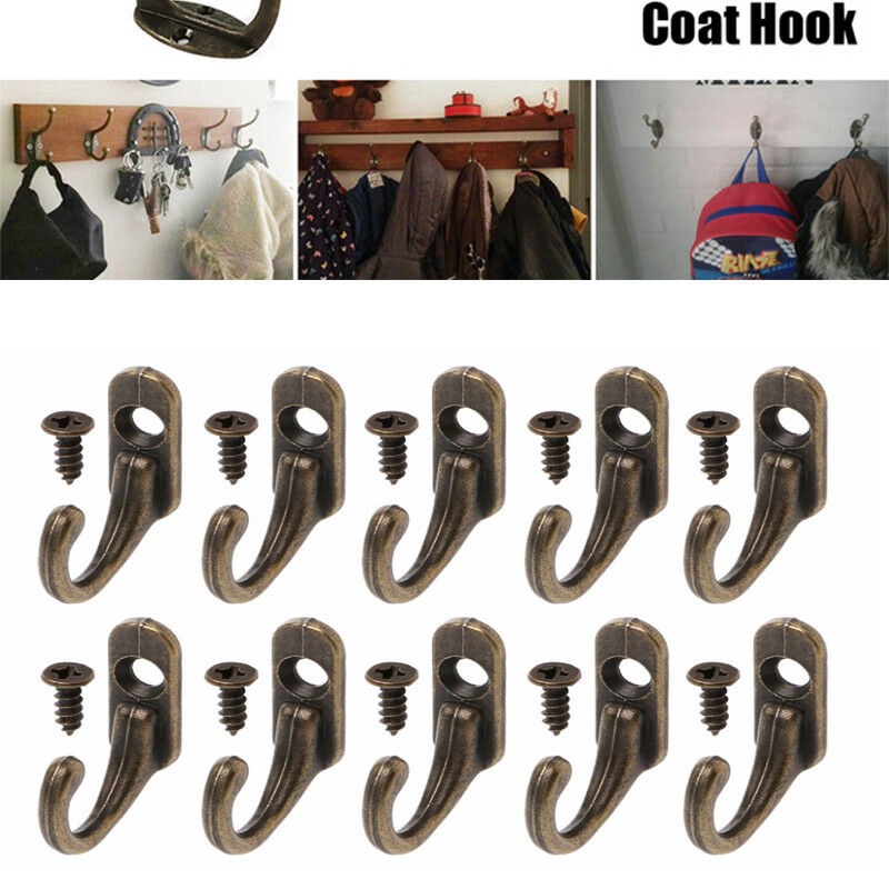 Wholesale 10pcs Wall Door Metal Antique Hooks Hanger for Key Clothes ...