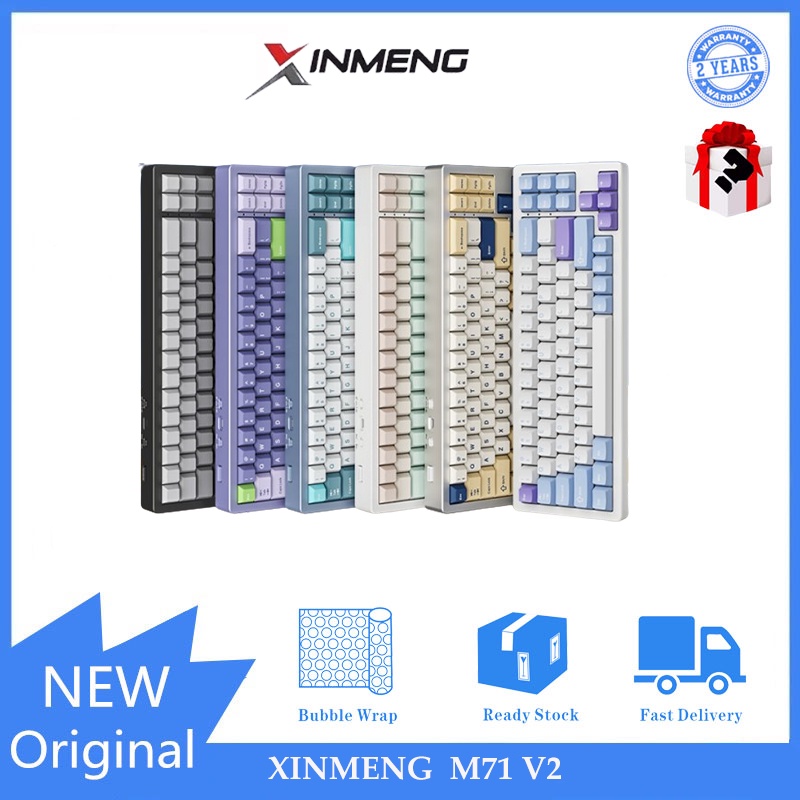 （4450-1335）XINMENG M71 V2 Three mode wireless mechanical keyboard ...