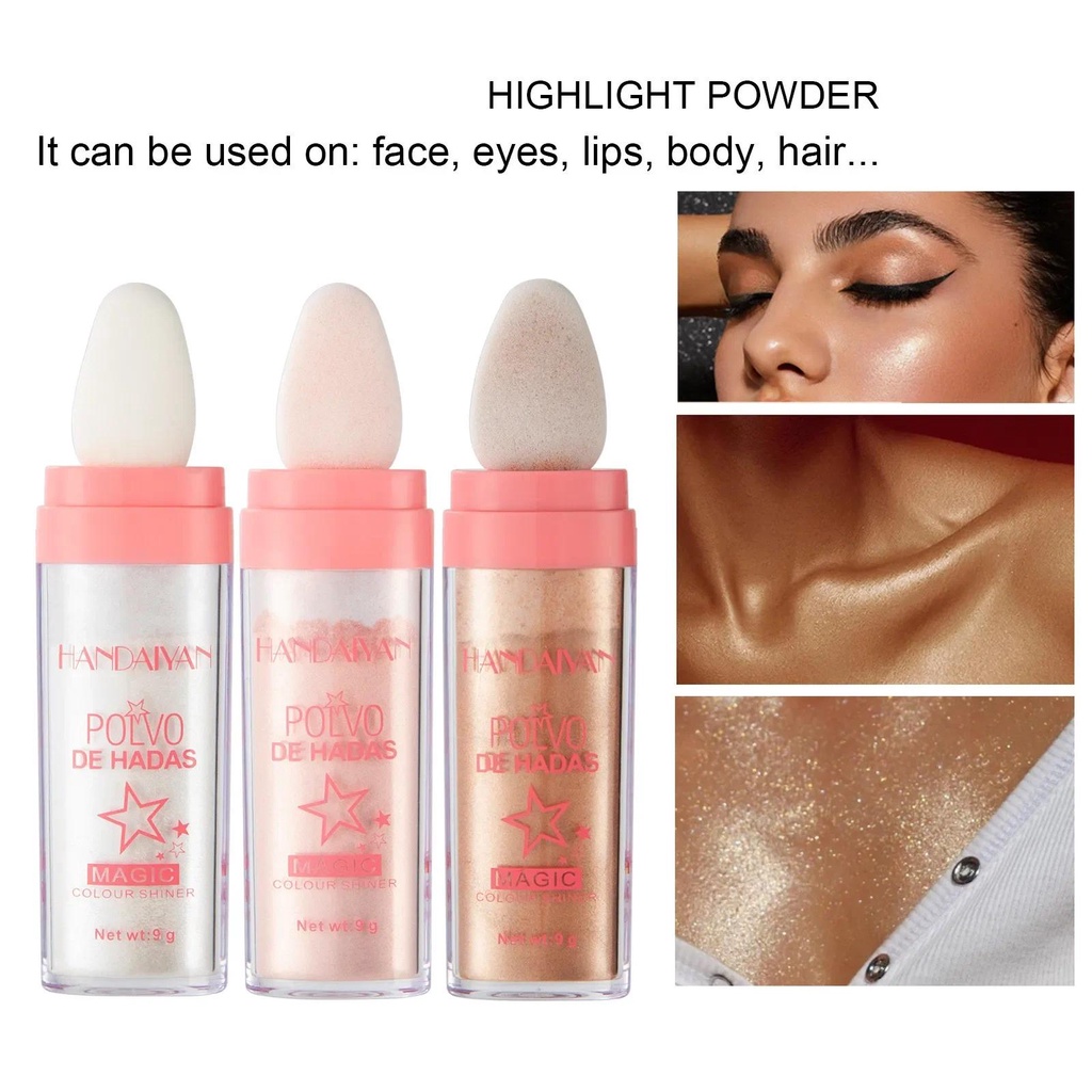 Body Facial Highlighter Powder Glitter Moonlight Sliver Fairy Pink Gold ...