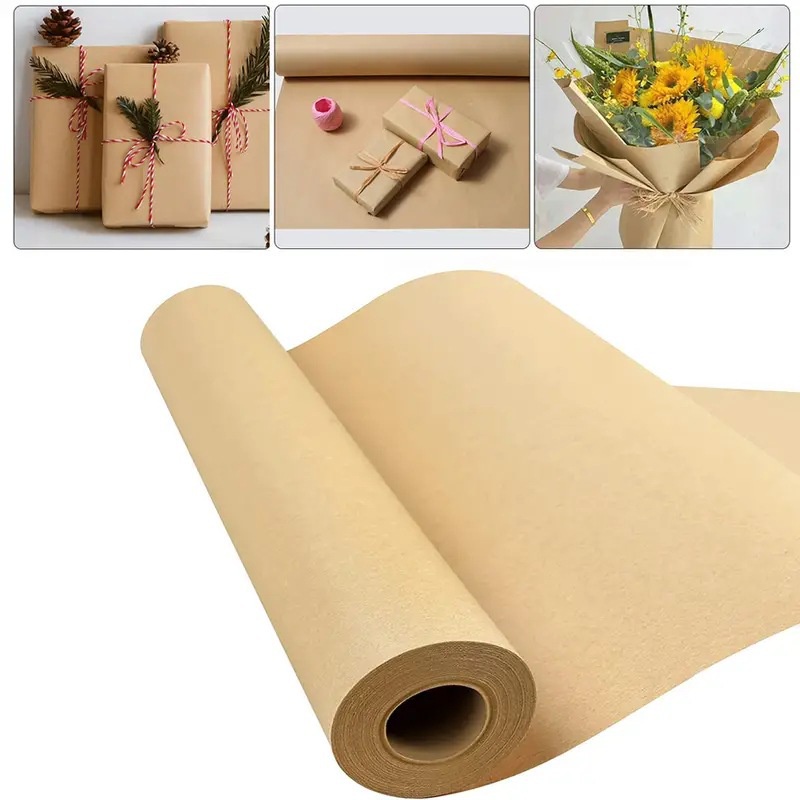 10M Kraft Paper Roll for Gift Wrapping Packing Art Craft Biodegradable ...