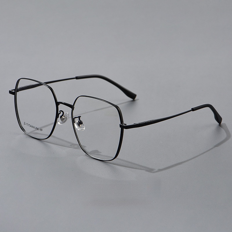 Optical Glasses Frame Polygonal Plain Face Retro Titanium Frame Ultra ...