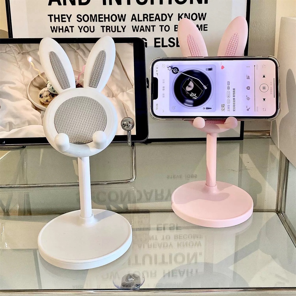 Cute Bunny Ear Phone Stand Rabbit Phone Holder Rack for Phone Pad ...