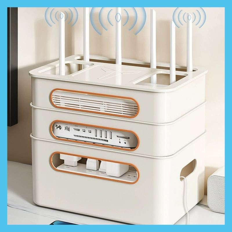 Wifi Router Storage Box Socket TV Set-Top Box Storage Rack Wireless ...