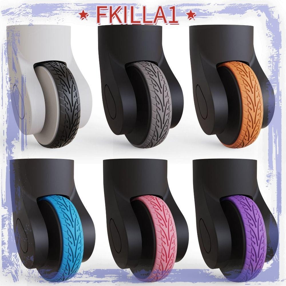 FKI 4Pcs Luggage Wheels Protector, Damping Reduce Wheel Wear Travel ...