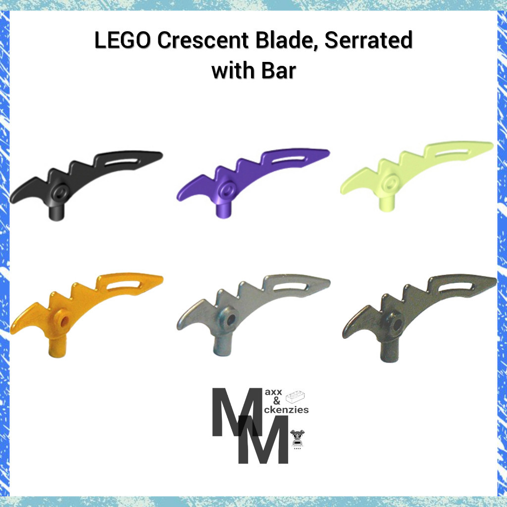 Crescent Blade, Serrated with Bar (98141) LEGO Minifigure Weapon ...