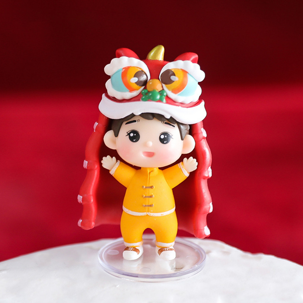 Lion Dance Doll Vivid Decorating Cute Crafts Hand Puppet Lion Dancing ...