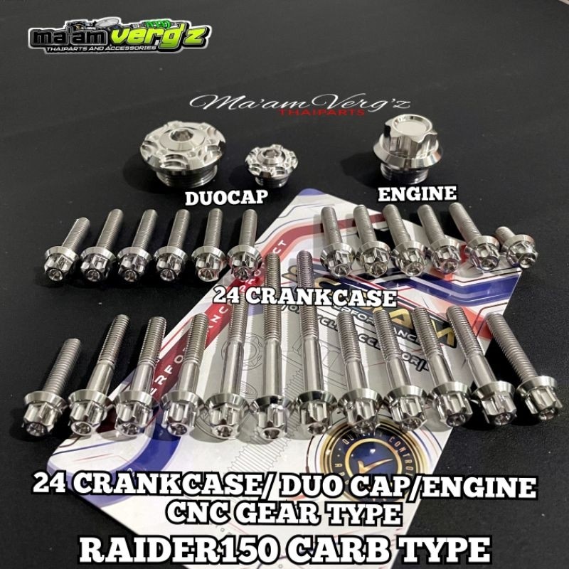 CRANKCASE/DUO CAP/ENGINE CNC GEAR TYPE (RAIDER150 CARB TYPE) | Shopee ...