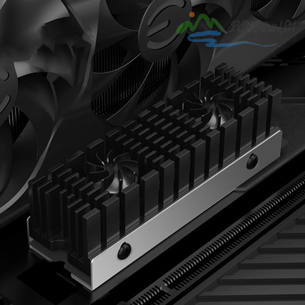 M.2 NVME SSD Radiator Heat Sink 13MM Double Fan Dual Engine Tower Heat ...