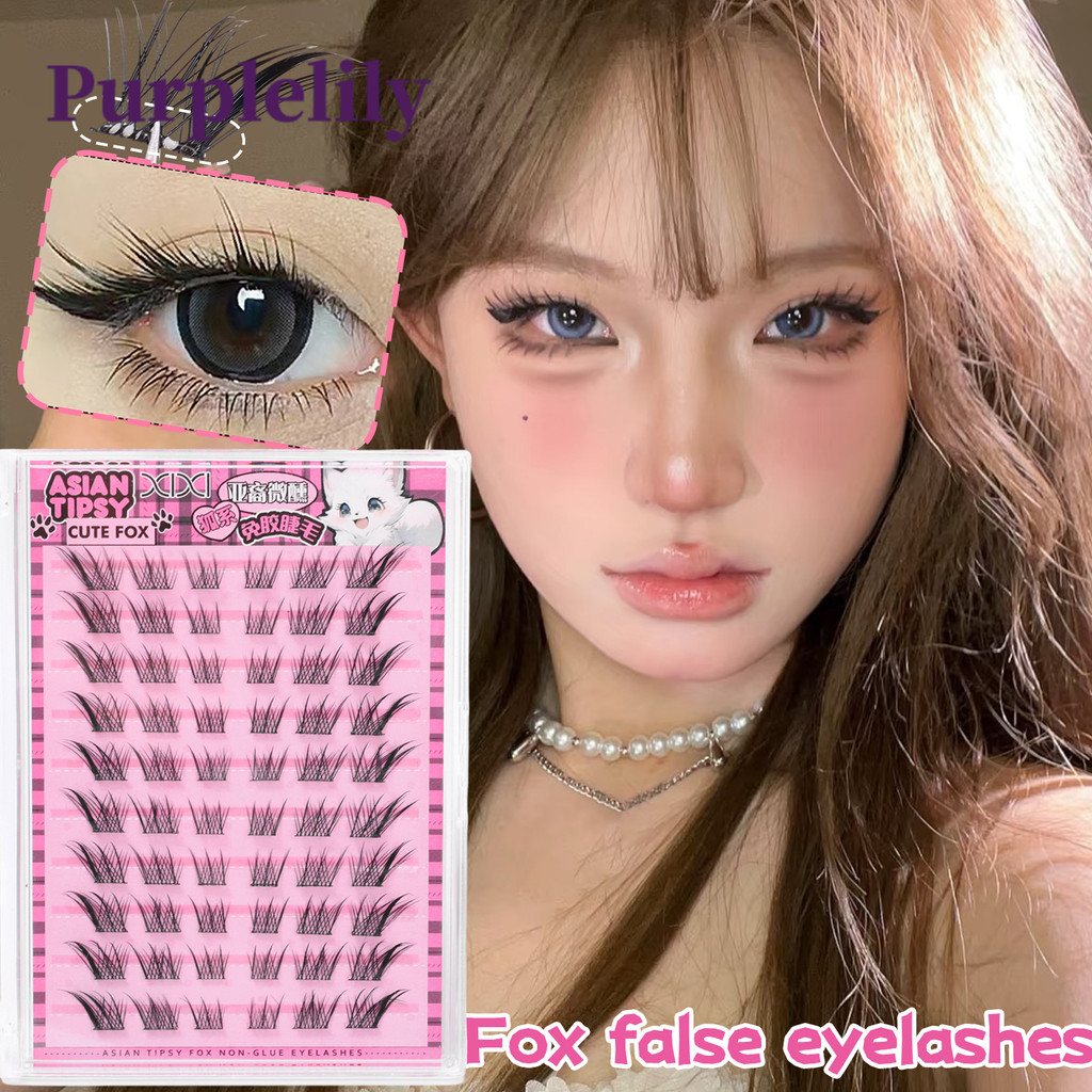 Reusable Voluminous Glue-free False Eyelashes - Self-adhesive Fox Eye ...