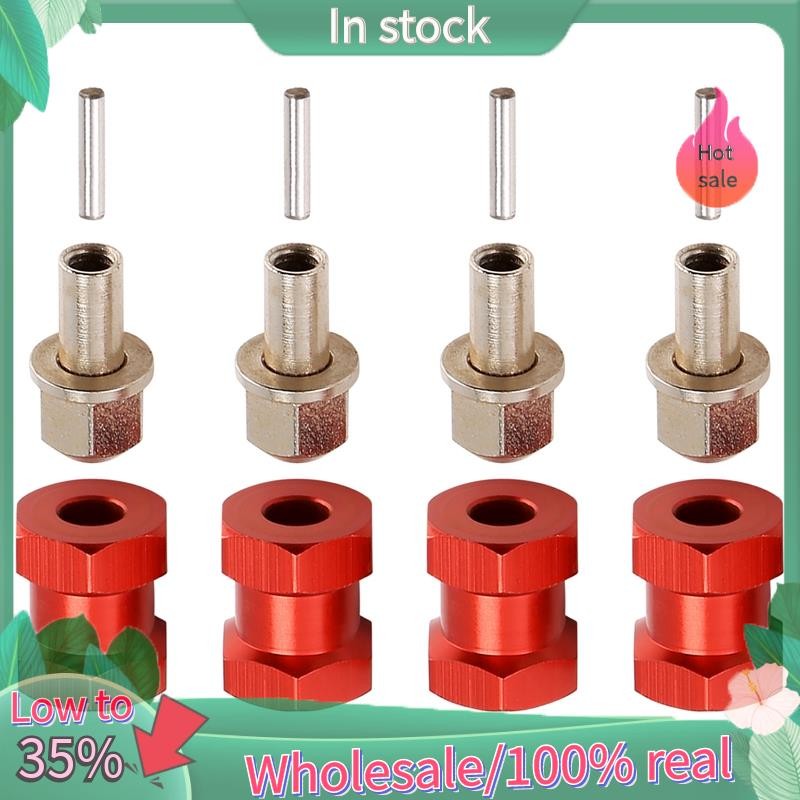 4pcs Aluminum 12mm Hex Wheel Hub Drive Adaptor Extension Combiner Coupler for 1/10 RC Car ...